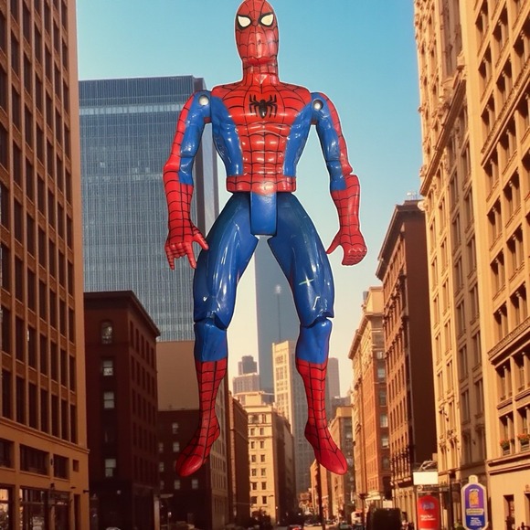 Toy Biz | Toys | Rare Super Posable Spiderman With Suction Cups Marvel ...